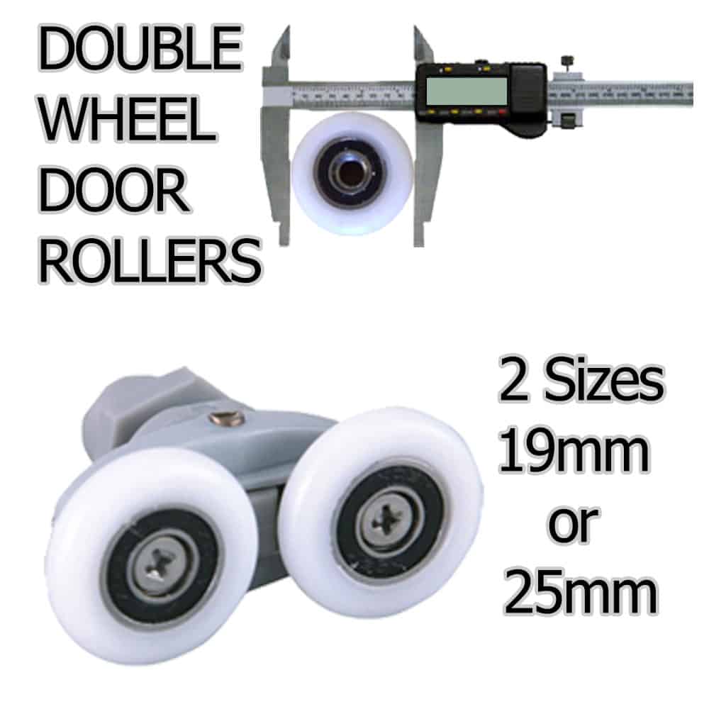 Double wheel door rollers - Aeros Showers and Bathroom